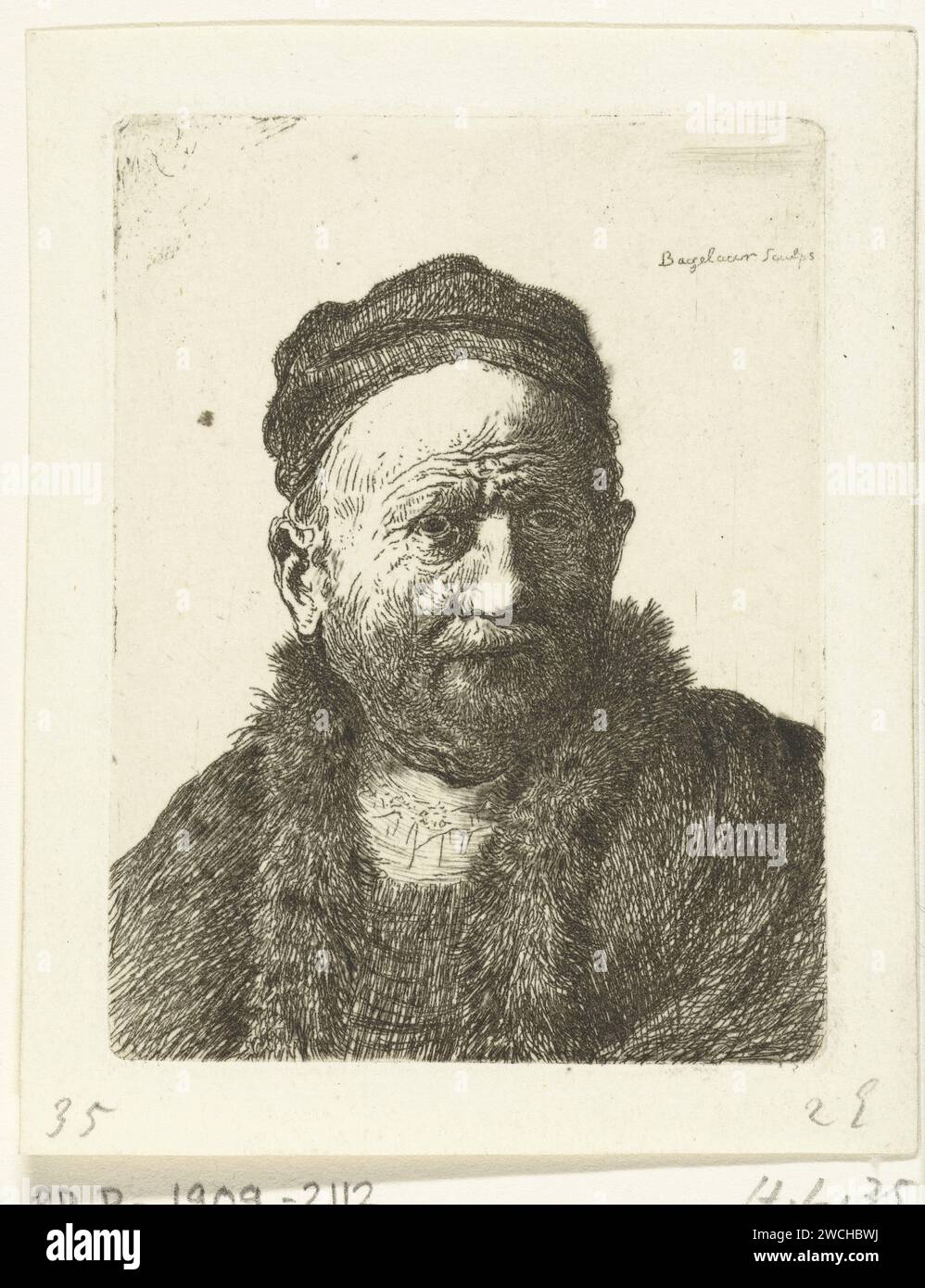 Man with Kalotje: bust; The father of Rembrandt (?), Ernst Willem Jan ...