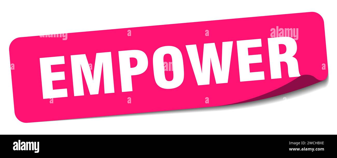 empower sticker. empower rectangular label isolated on white background ...