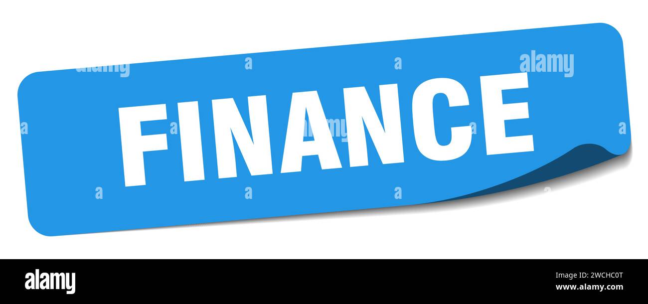 finance sticker. finance rectangular label isolated on white background ...
