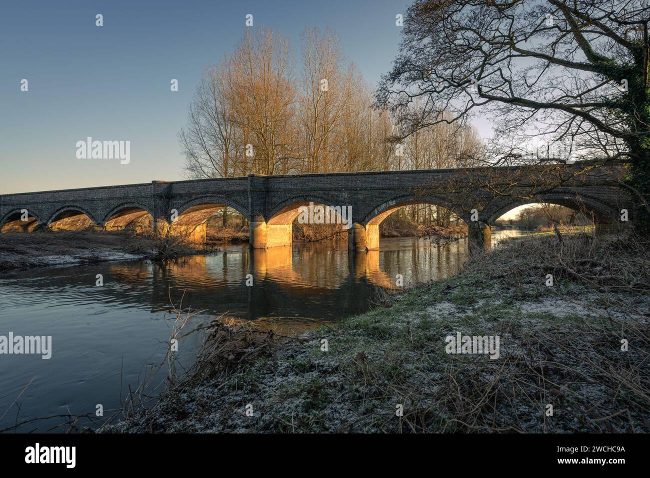 Weetman Bridge. A 19th century arched cobbled bridge spanning the River ...
