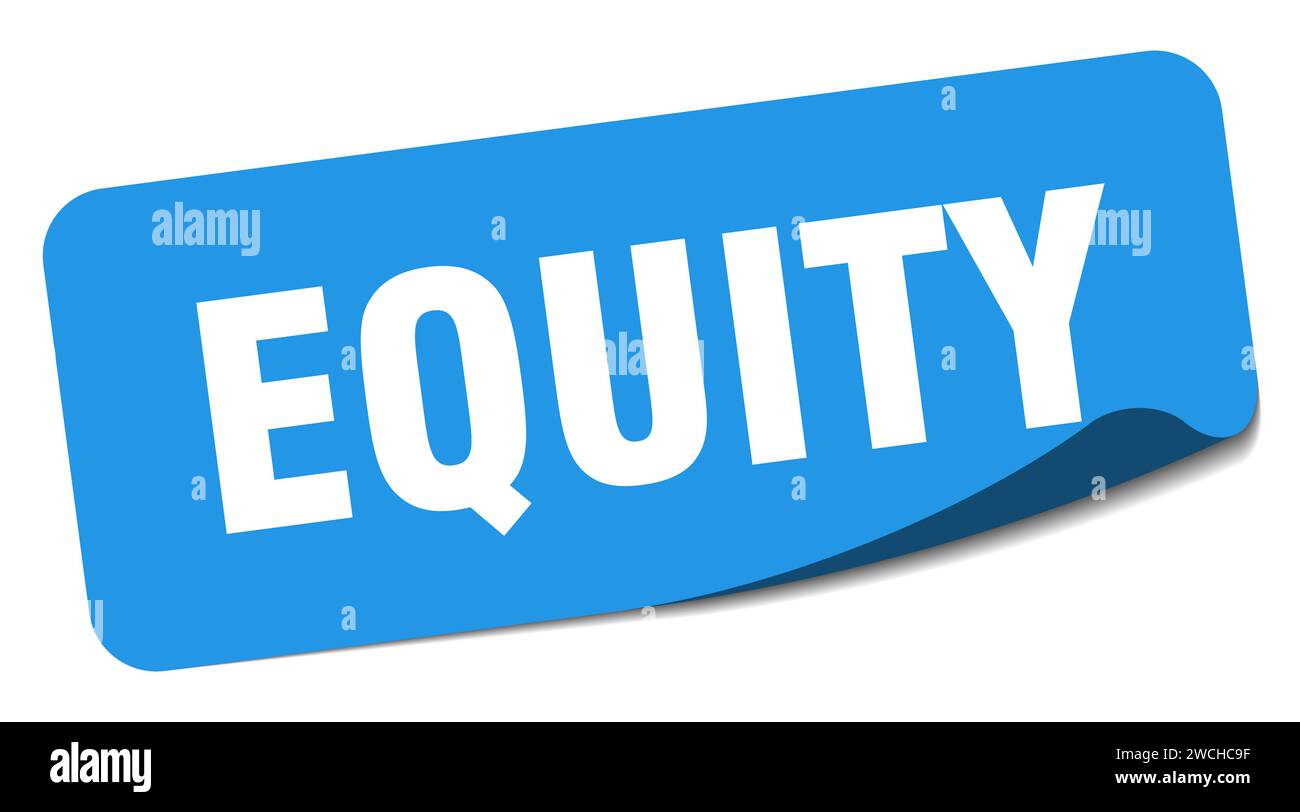 equity sticker. equity rectangular label isolated on white background ...