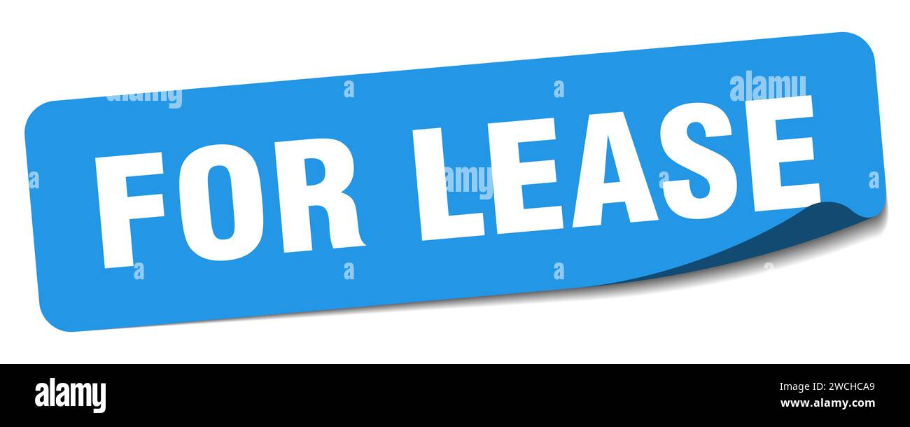 for lease sticker. for lease rectangular label isolated on white ...