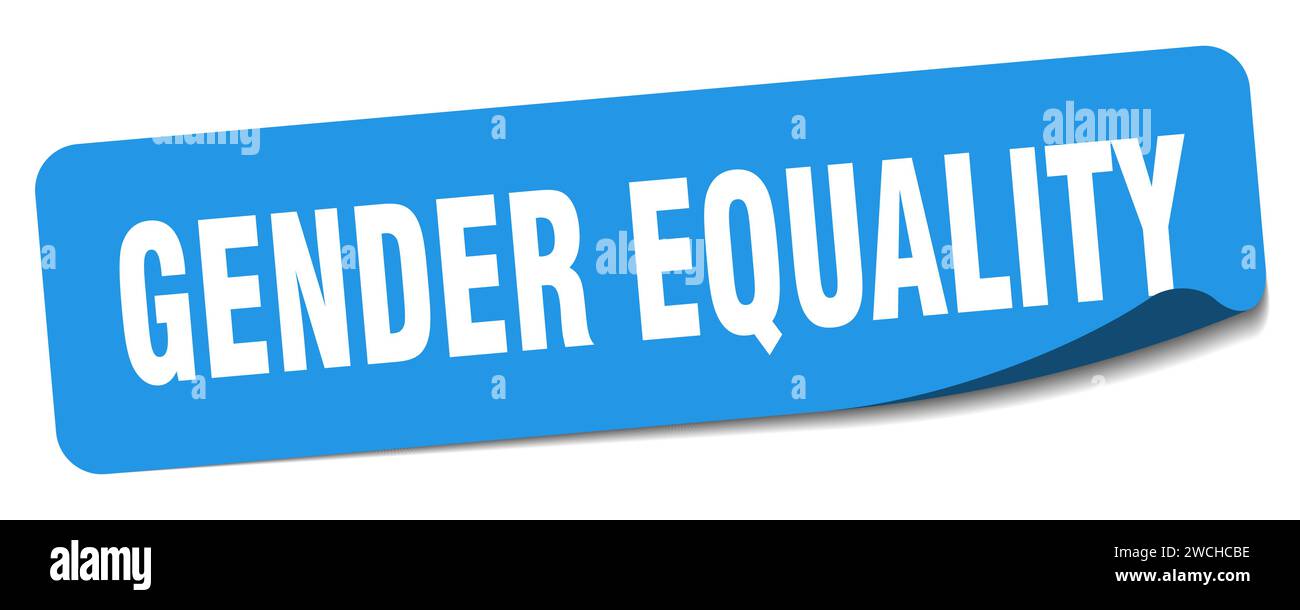 gender equality sticker. gender equality rectangular label isolated on ...