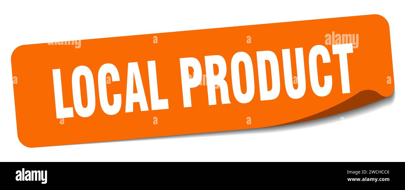 local product sticker. local product rectangular label isolated on ...