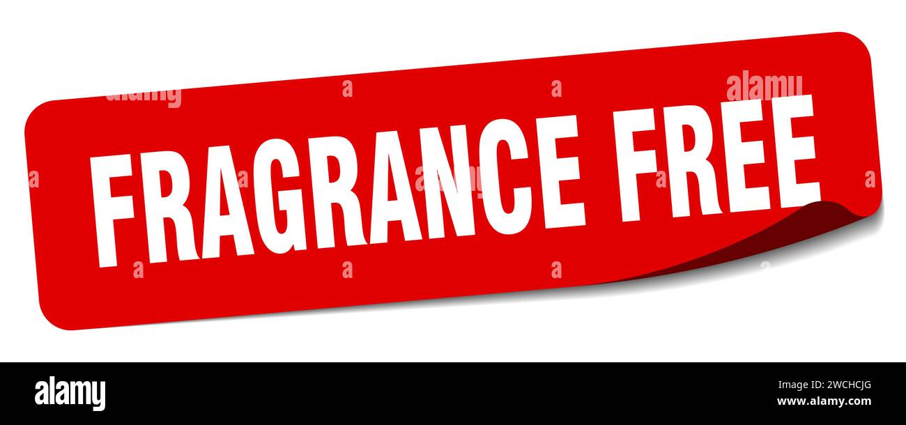 fragrance free sticker. fragrance free rectangular label isolated on ...