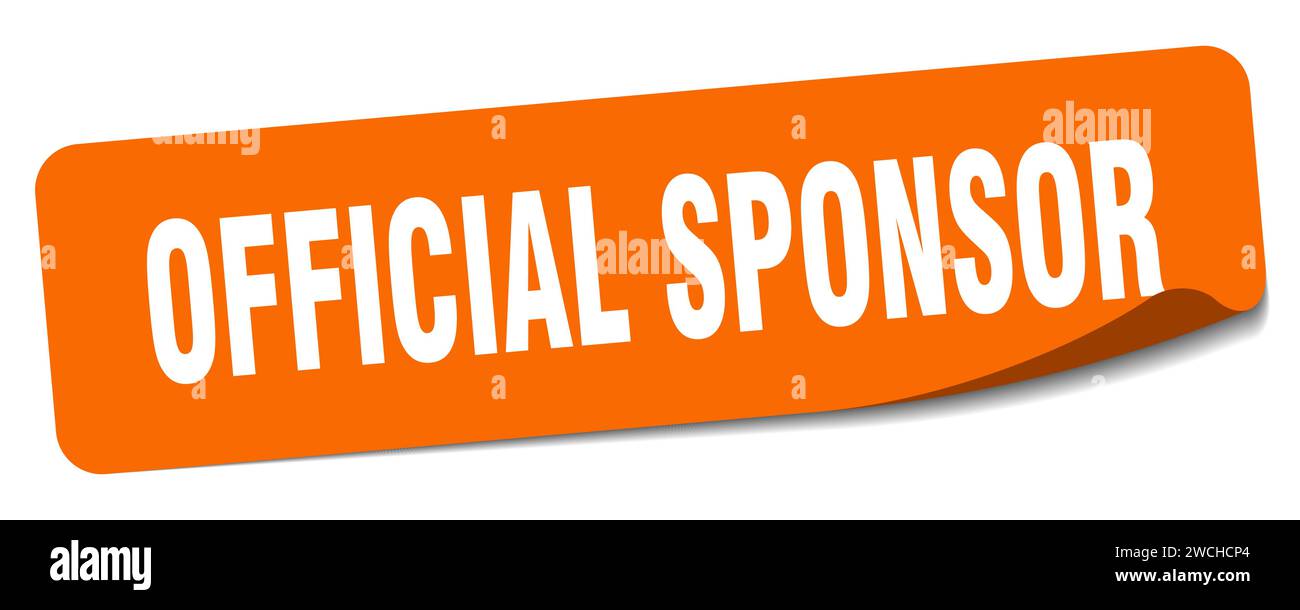 official sponsor sticker. official sponsor rectangular label isolated ...