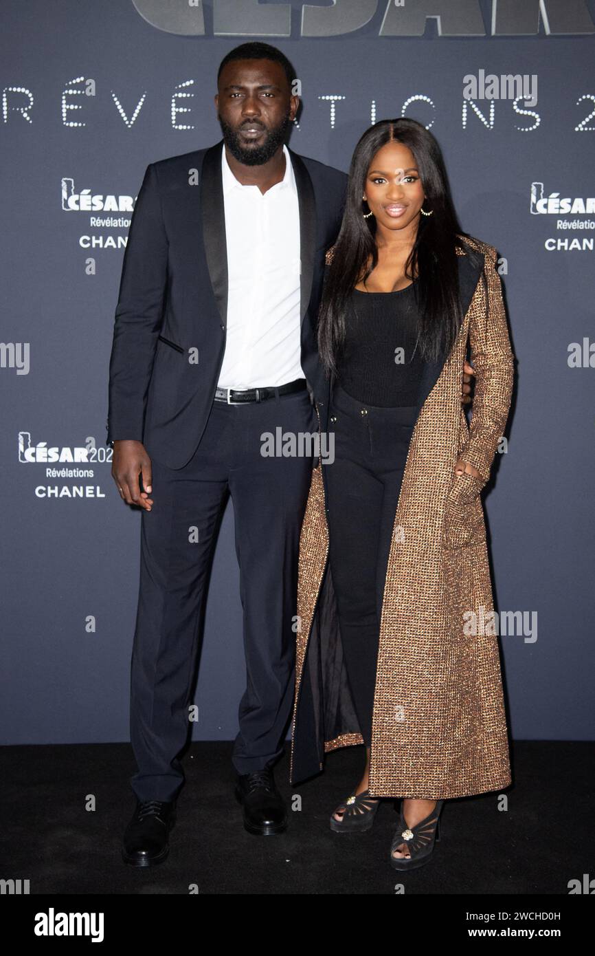 Paris, France. 15th Jan, 2024. Max Gomis and Maimouna Doucoure ...