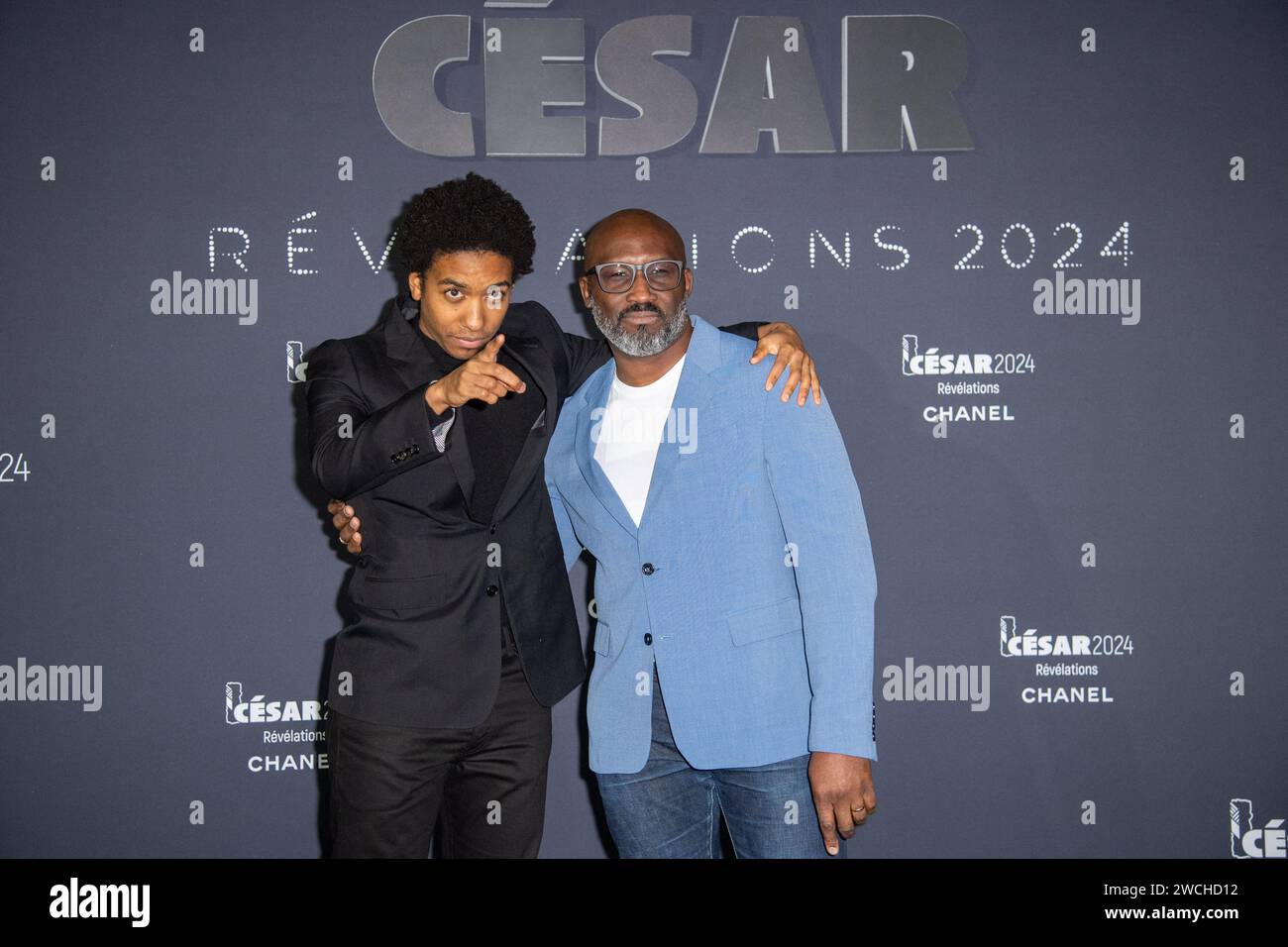 Paris, France. 15th Jan, 2024. Jonathan Feltre and Jimmy Laporal-Tresor ...