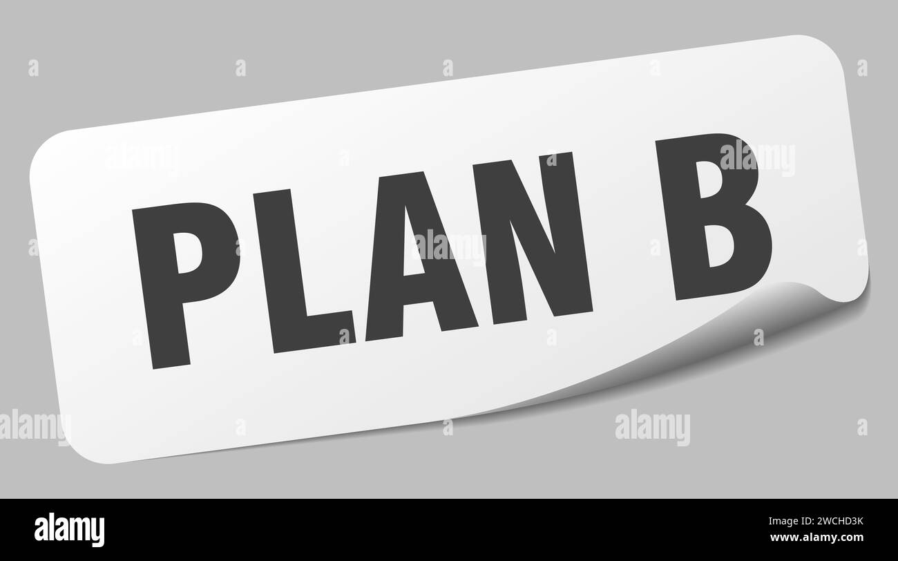 plan b sticker. plan b rectangular label isolated on white background ...