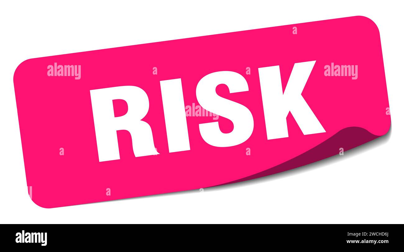 risk sticker. risk rectangular label isolated on white background Stock ...