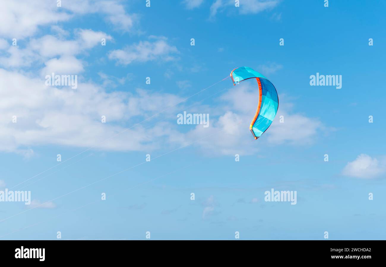 Wing Surfing Wind in the blue sky. Copy space Stock Photo - Alamy