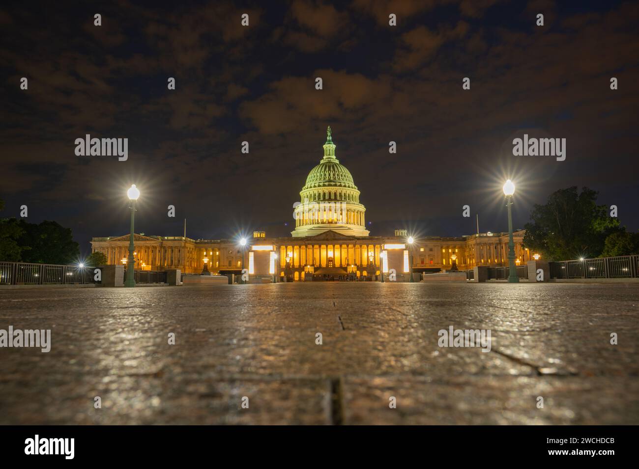 Capitol building at sunset, Capitol Hill, Washington DC. American ...