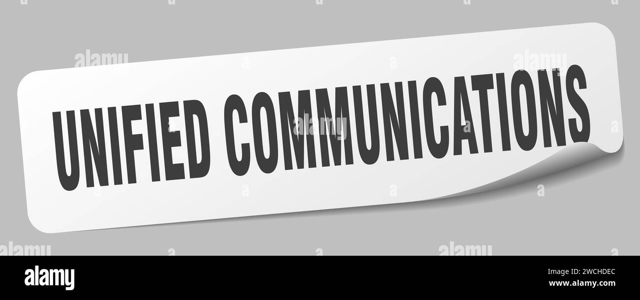 unified communications sticker. unified communications rectangular ...
