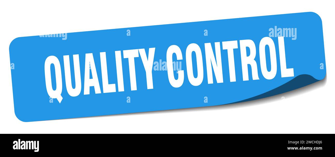 quality control sticker. quality control rectangular label isolated on ...