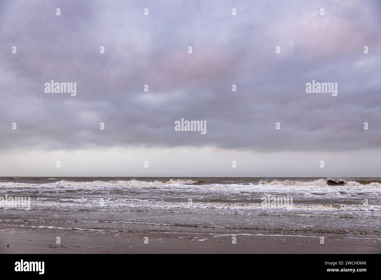 the beach in Oostkapelle on Walcheren, Zeeland, Netherlands. Strand von ...