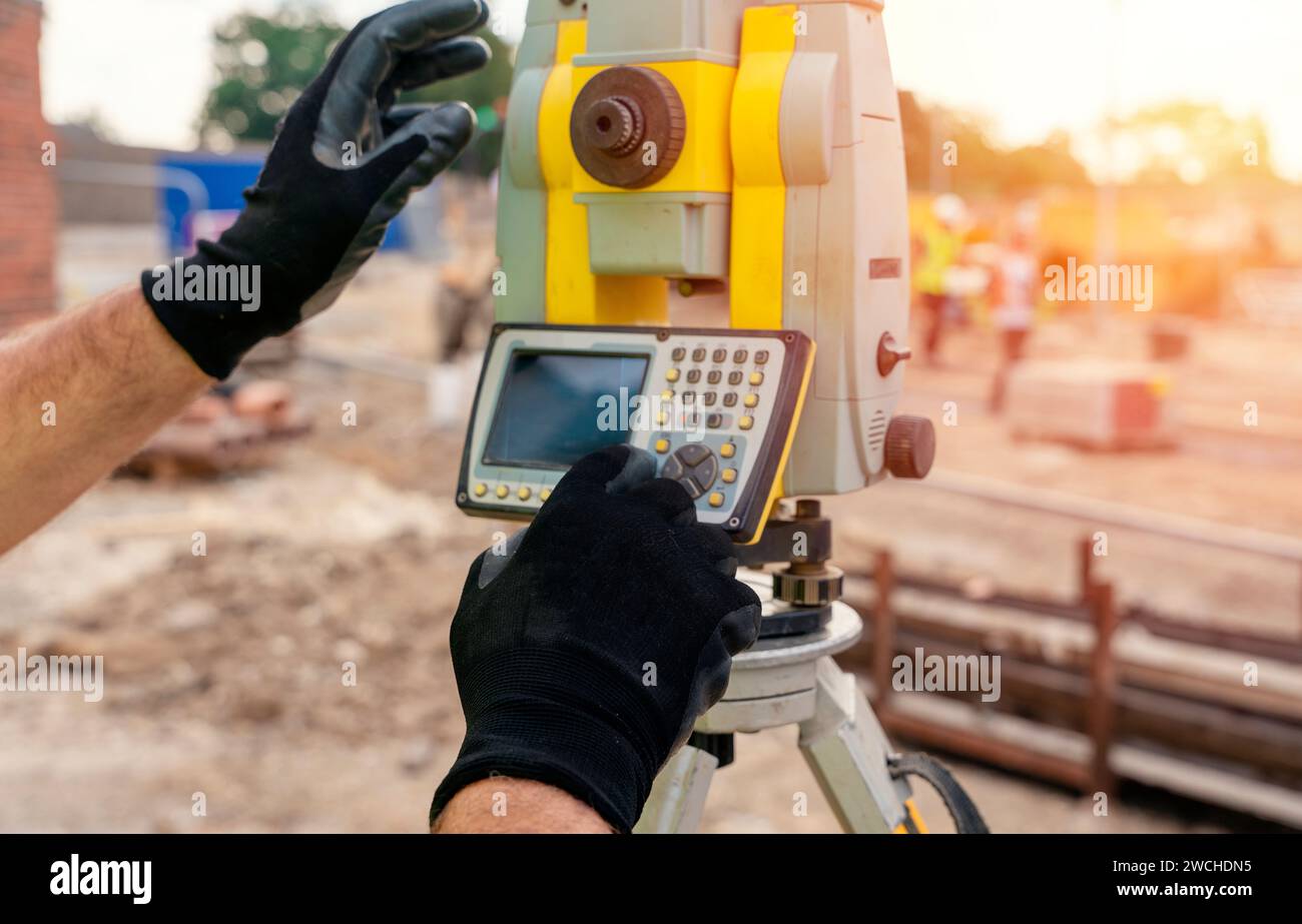 Setting up the construction site hi-res stock photography and images ...