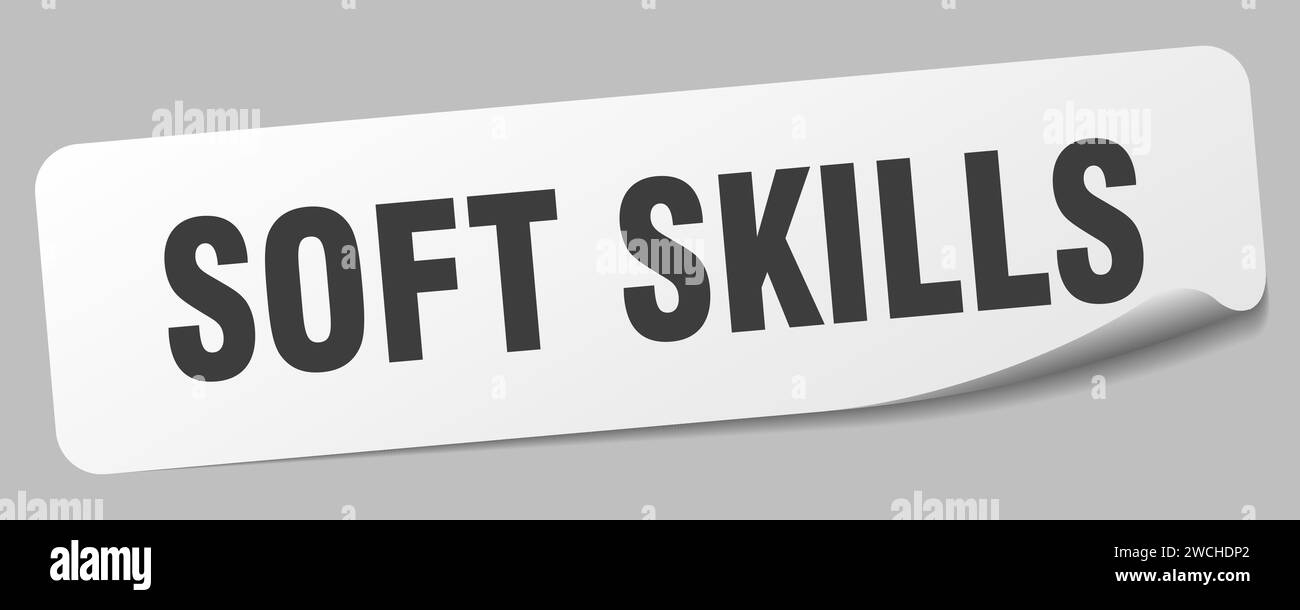 soft skills sticker. soft skills rectangular label isolated on white ...