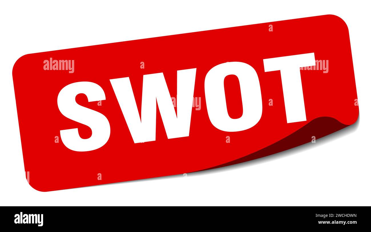 swot sticker. swot rectangular label isolated on white background Stock ...