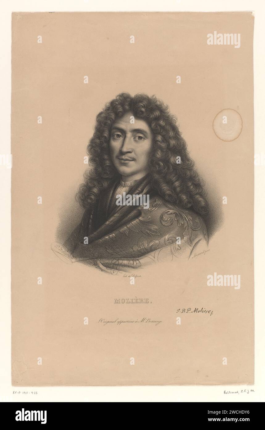 Portret van de Toneelschrijver as actor Molière, Zéphirin Félix Jean ...