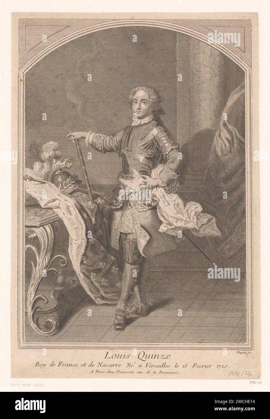 Portrait of Louis XV van France, Nicolas Dupin, 1776 - 1787 print print ...