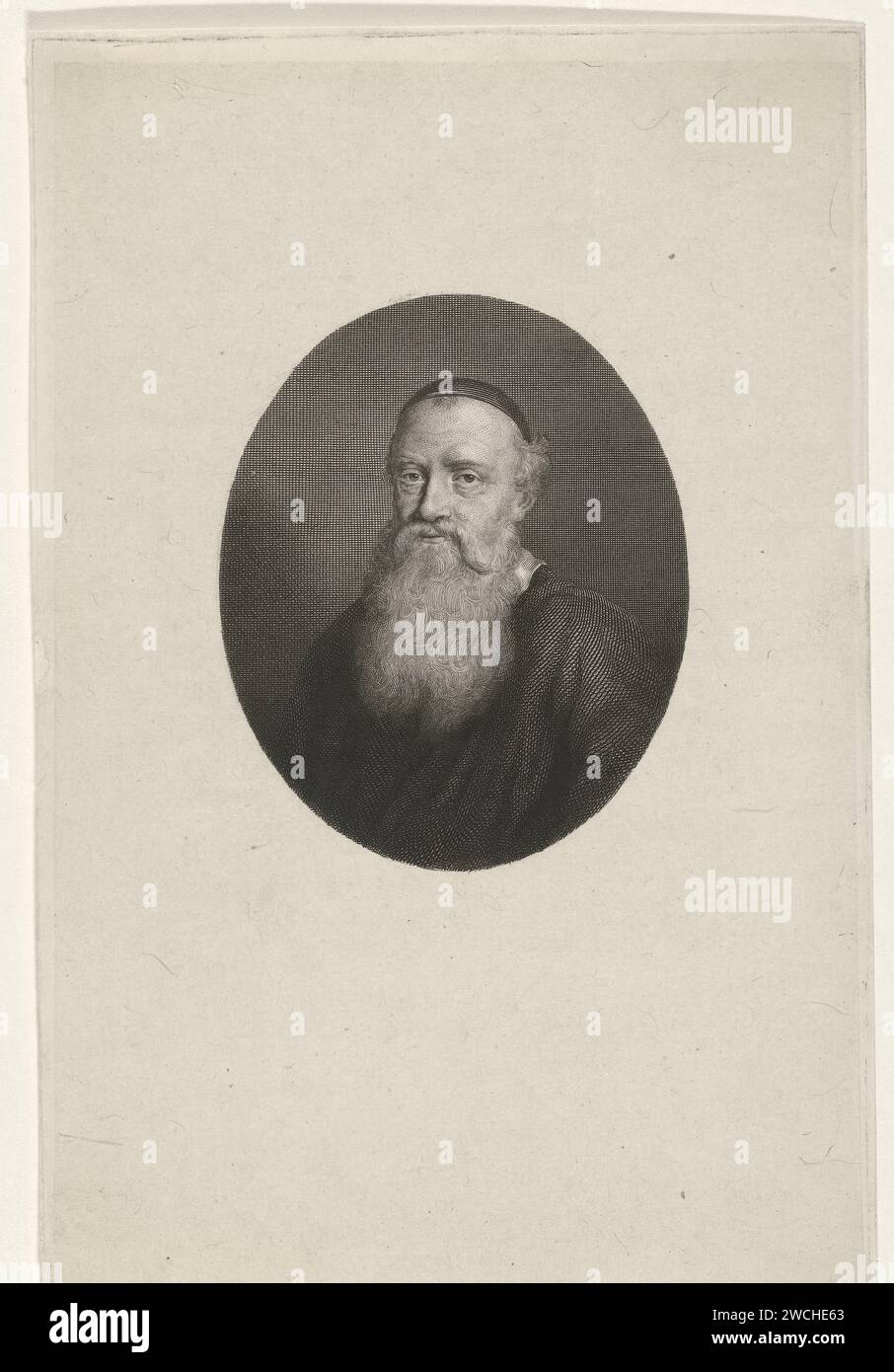 Portret van Menno Simons, John Philip Lange, 1820 - 1849 print Portrait ...