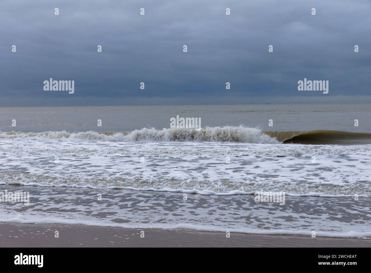 the beach in Oostkapelle on Walcheren, Zeeland, Netherlands. Strand von ...