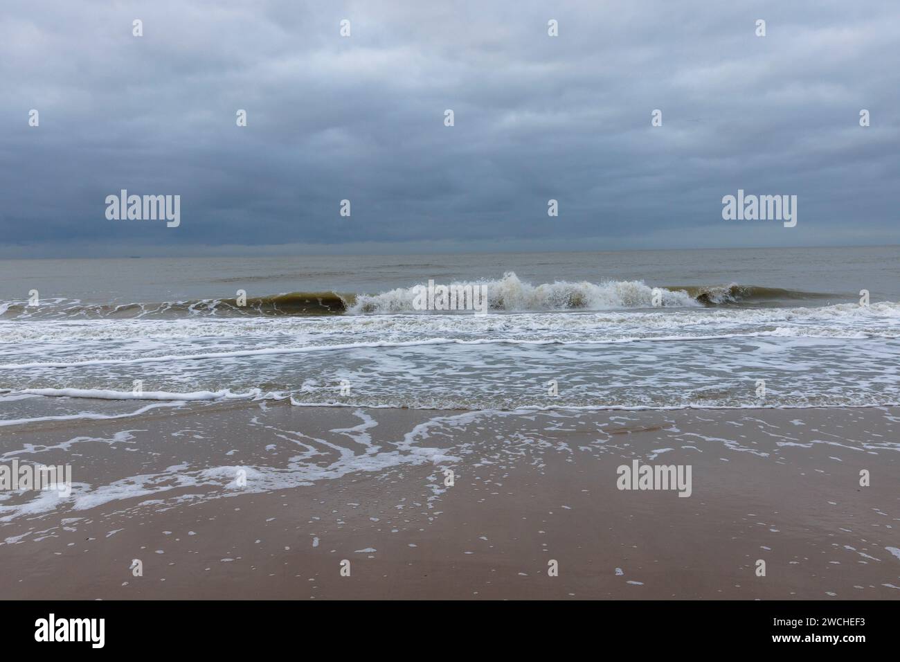 the beach in Oostkapelle on Walcheren, Zeeland, Netherlands. Strand von ...