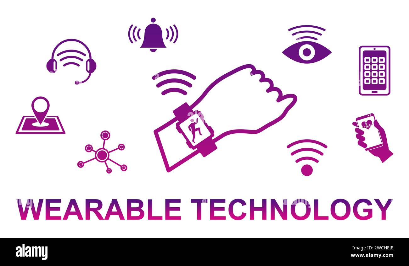 Illustration of a wearable technology concept Stock Photo - Alamy