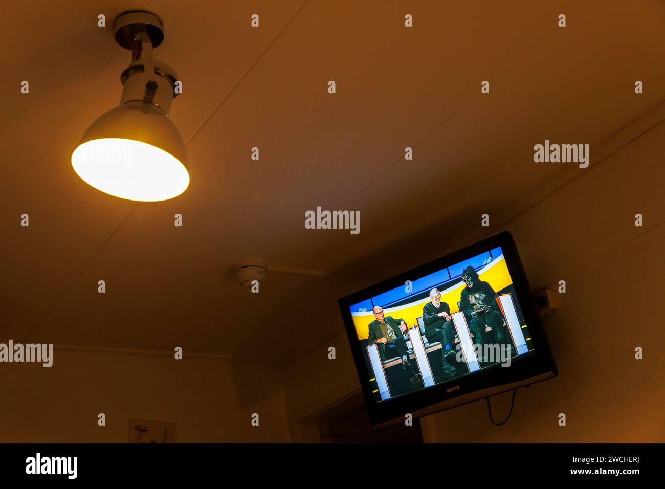 television in a hotel room in Oostkapelle on Walcheren, Zeeland ...