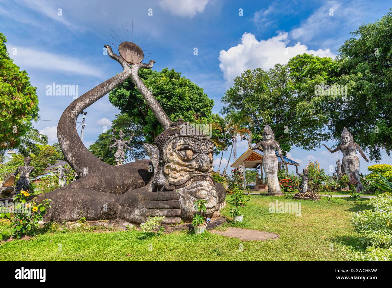 Vientiane Laos, statue at Buddha Park Xieng Khuan Stock Photo - Alamy