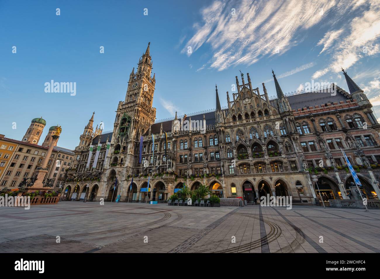 Munich (Munchen) Germany, city skyline at Marienplatz new Town Hall ...