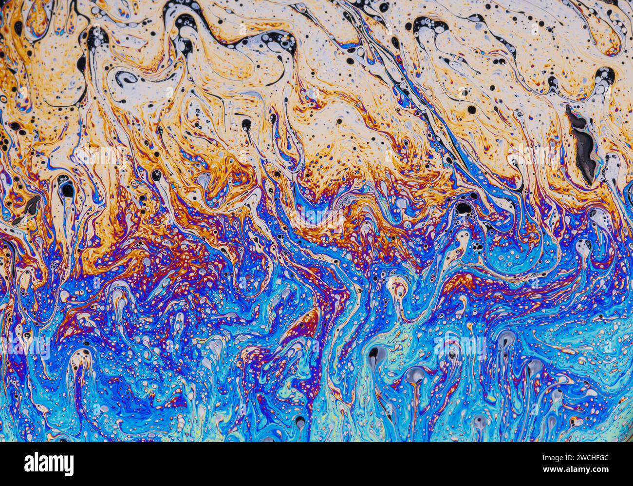 Fluid soap bubble psychedelic colorful abstract art. Surreal patterns ...