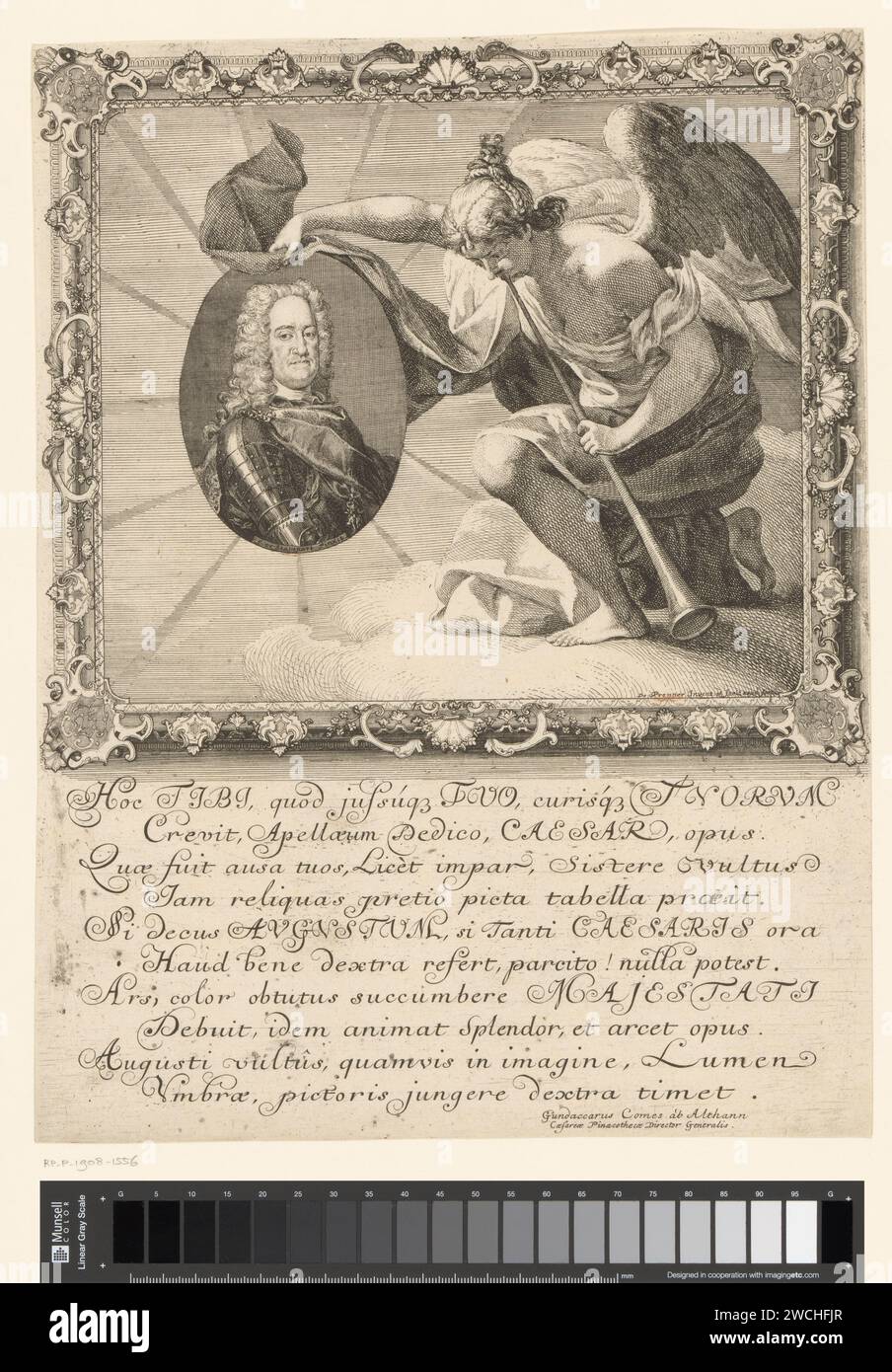 Portrait of Karl VI, emperor of the Holy Roman Empire, with allegory ...