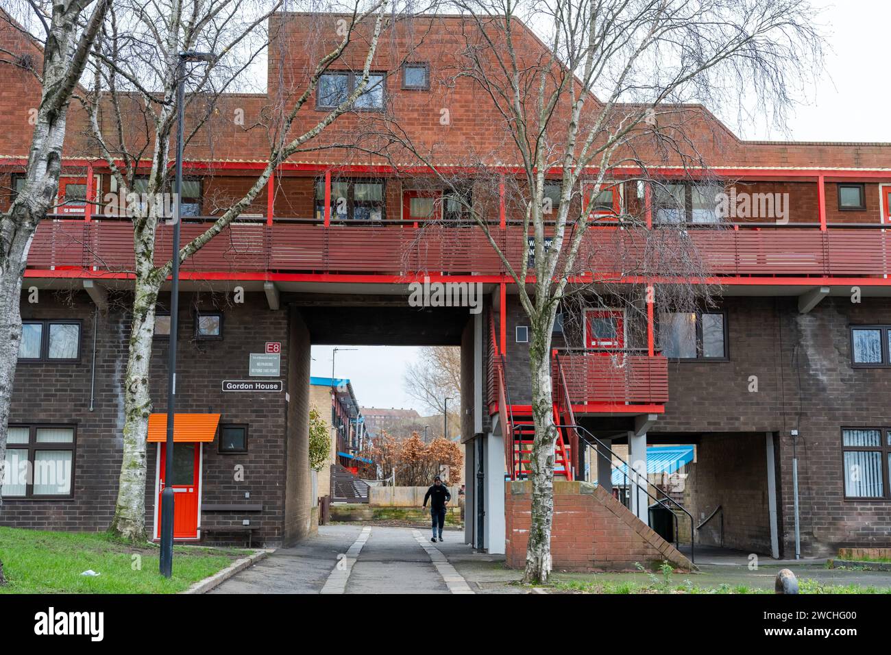 The Byker housing estate, in the East End of Newcastle upon Tyne, UK ...