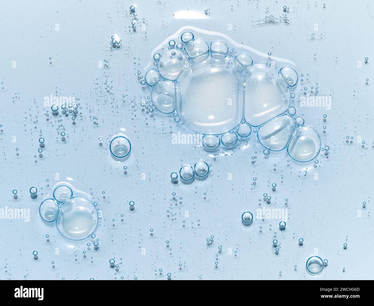 Blue serum oil sample swatch texture background. Cosmetic Hyaluronic ...