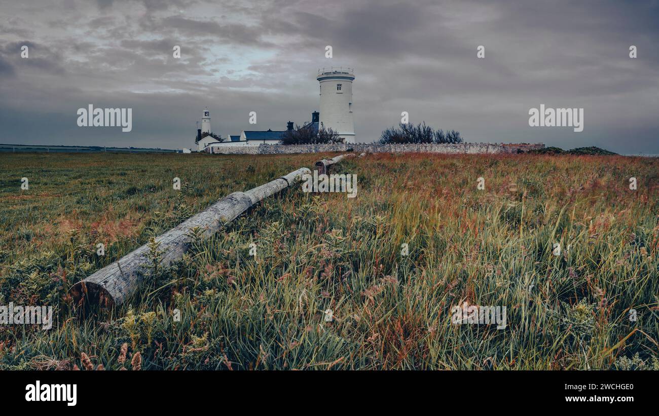 Nash point lighthouse coast sky hi-res stock photography and images - Alamy