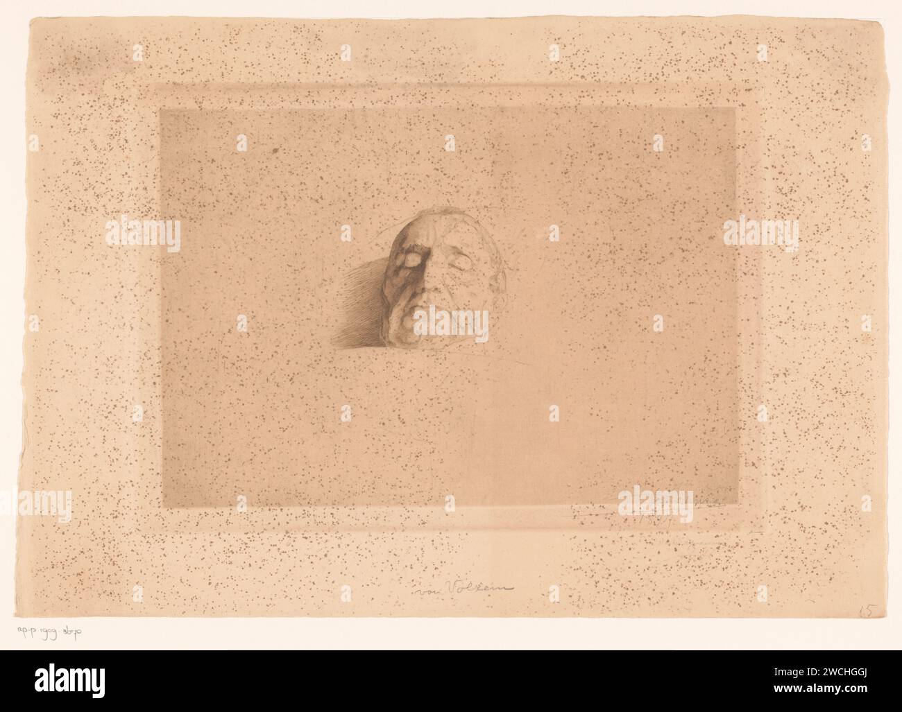 Portrait of an unknown man on his deathbed, possibly of Volxem, Auguste ...