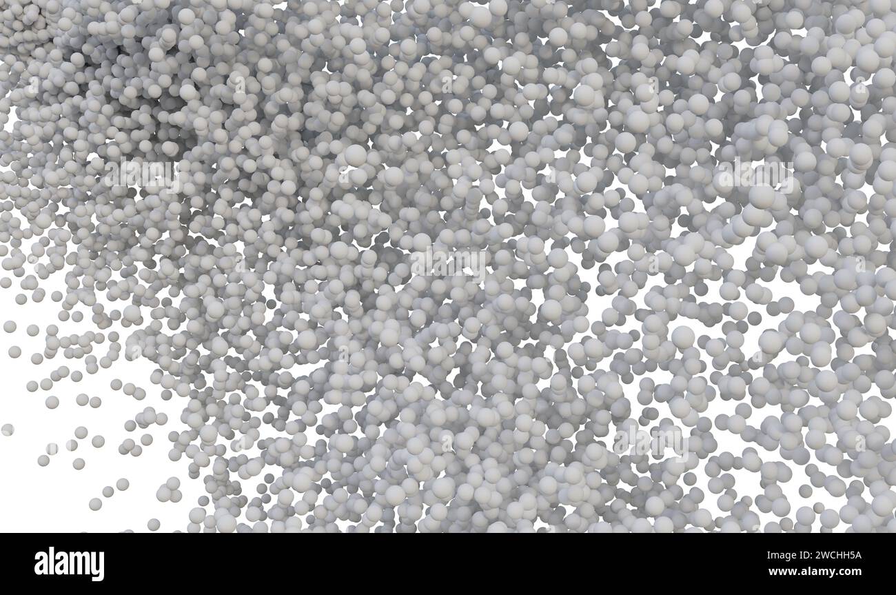 Balls on white background. Particles bubbles Stock Photo - Alamy