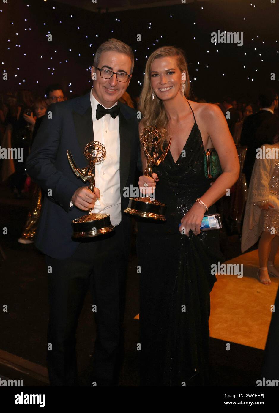 John Oliver and Kate Norley at the 75th Emmy Awards Governors Gala with ...