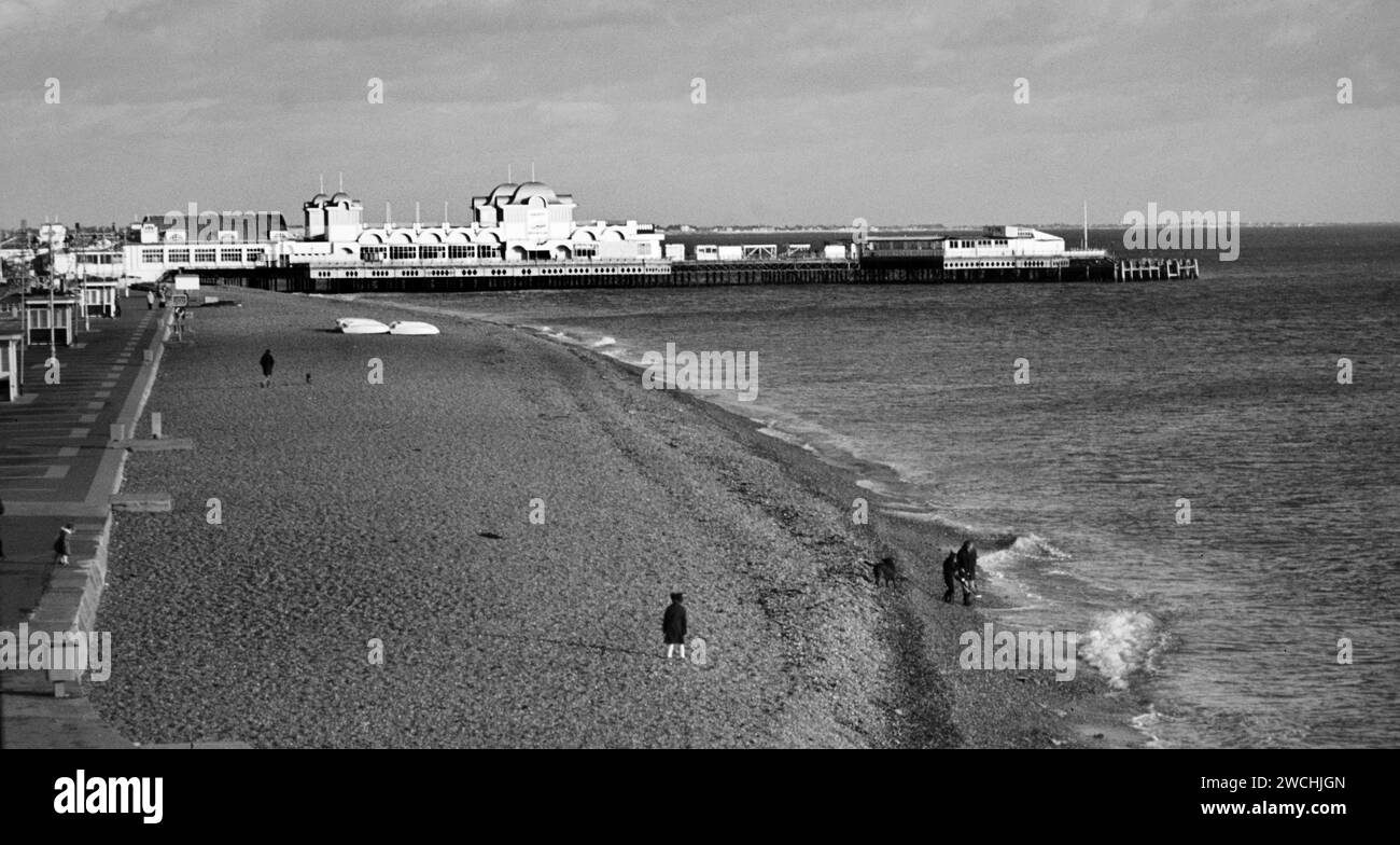 View of Southsea Beach, South Parade and South Parade Pier, Southsea ...