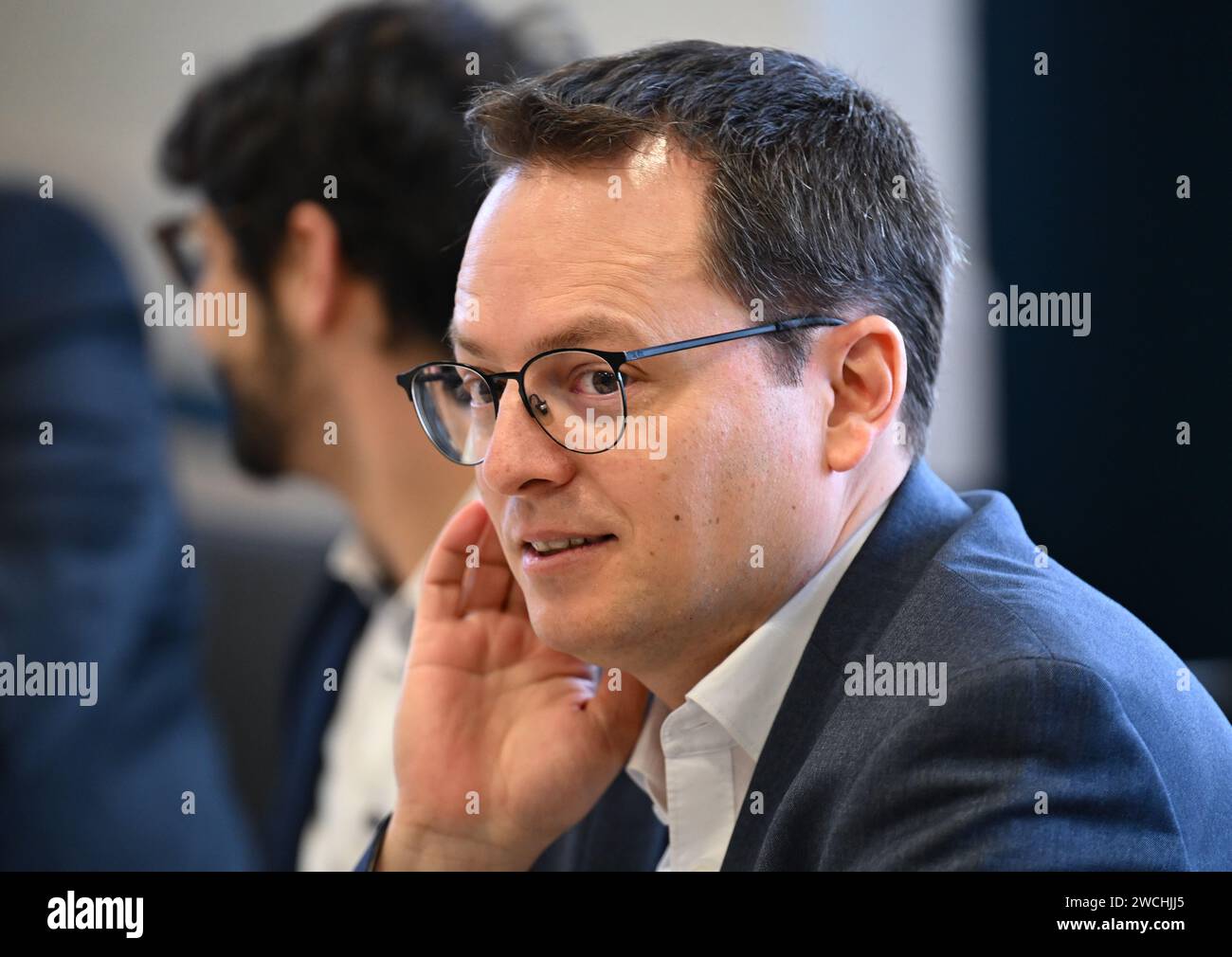 Wiesbaden, Germany. 16th Jan, 2024. Tobias Eckert (SPD), member of the ...