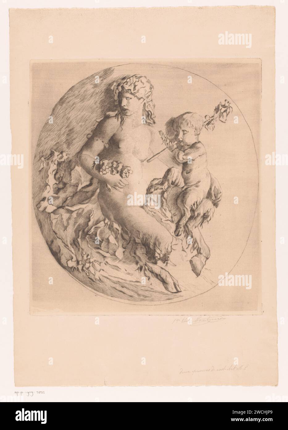 Female Satyr and Satyrkind with Spinrok, Mary Hector Rupert Cantineau ...