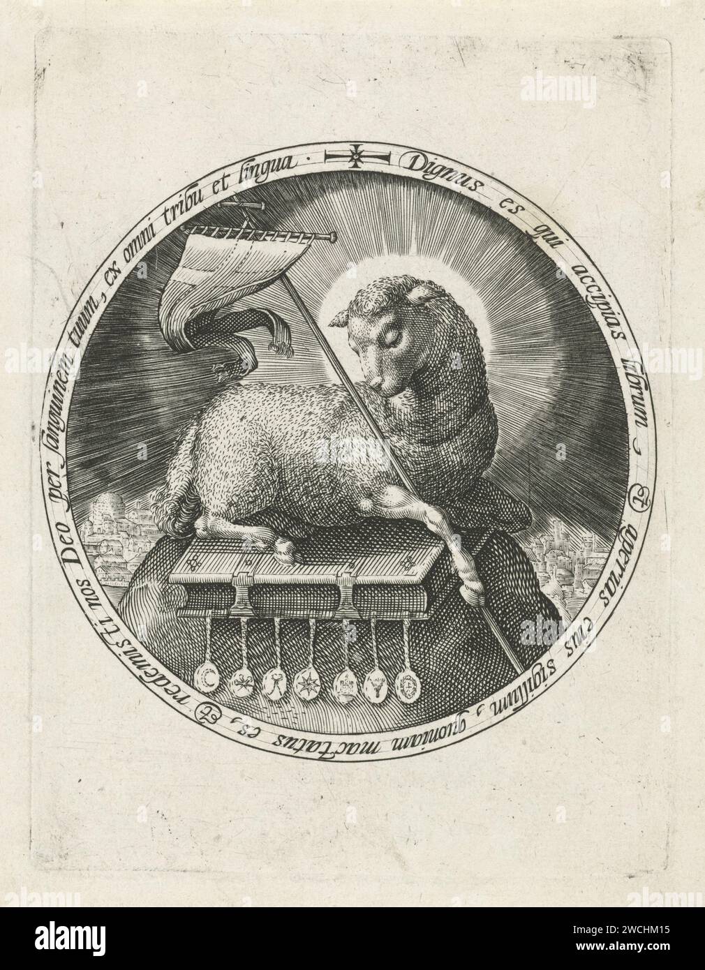 Lamb of God In the book with the seven stamps, Crispijn van de Passe (I ...