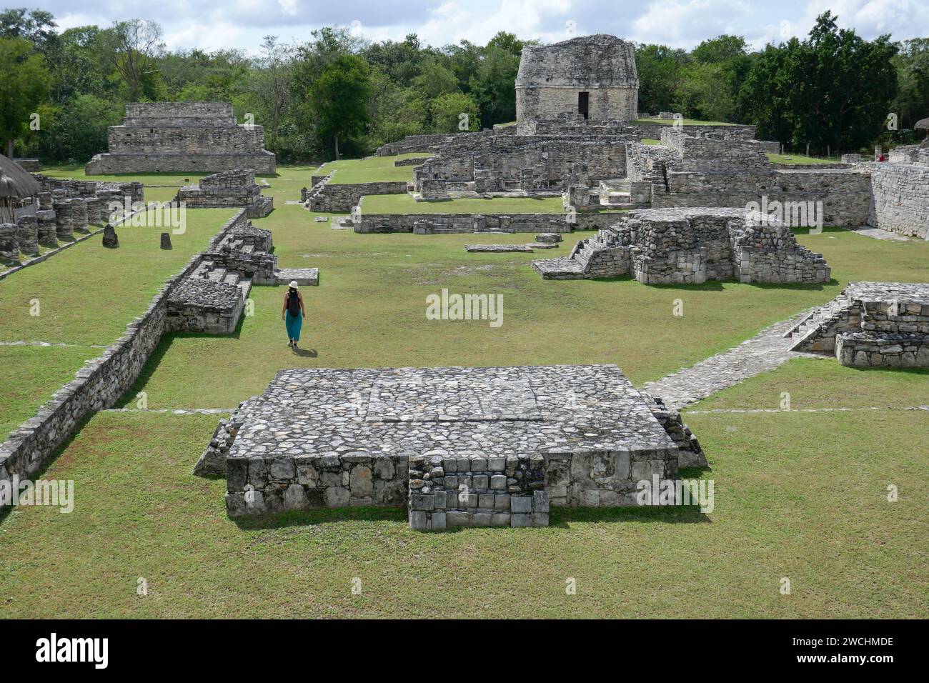 Archeological site of the Mayapan Ruins, in Yucatan, Mexico Stock Photo ...