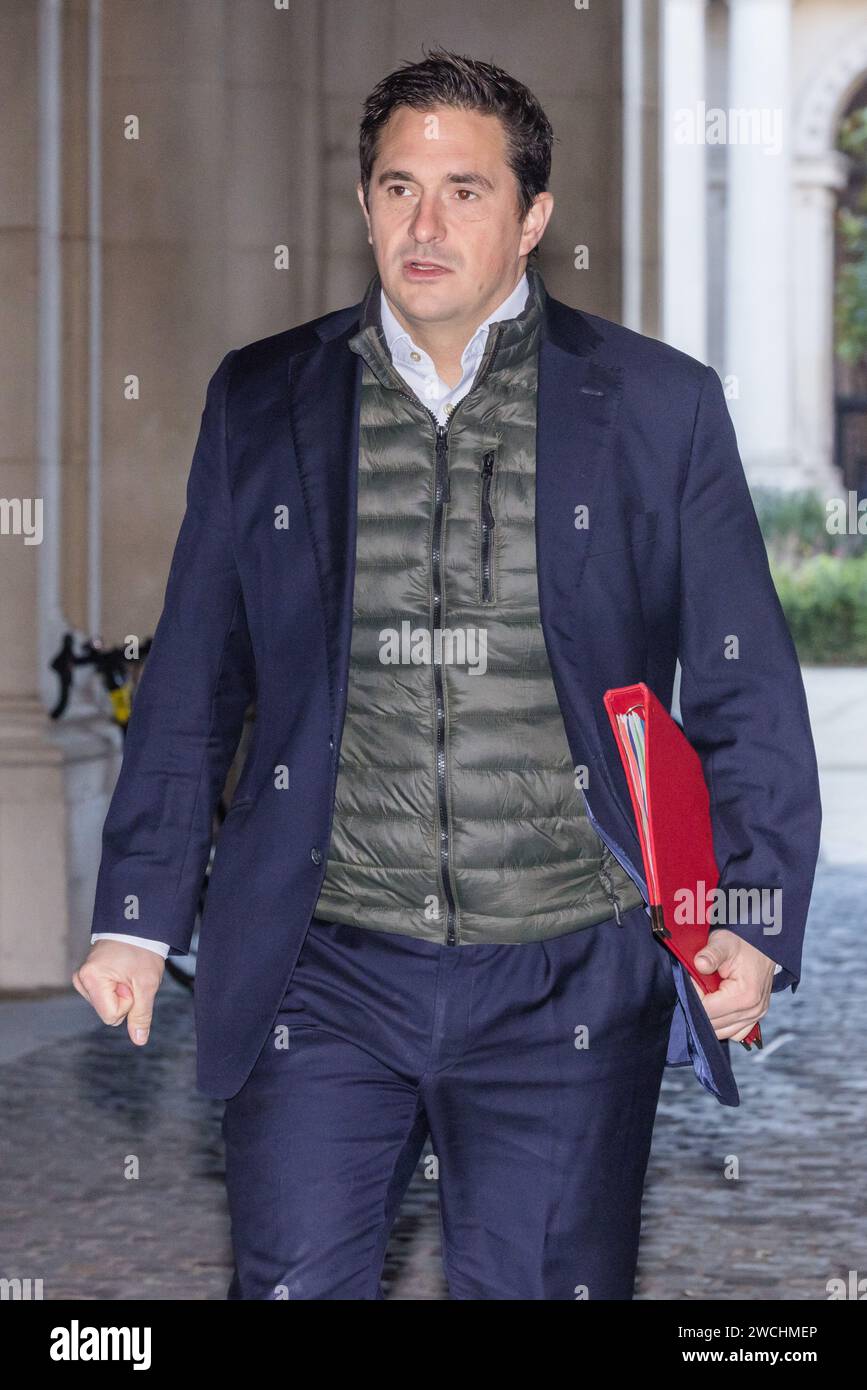 Downing Street, London, UK. 16th January 2024. Johnny Mercer MP ...