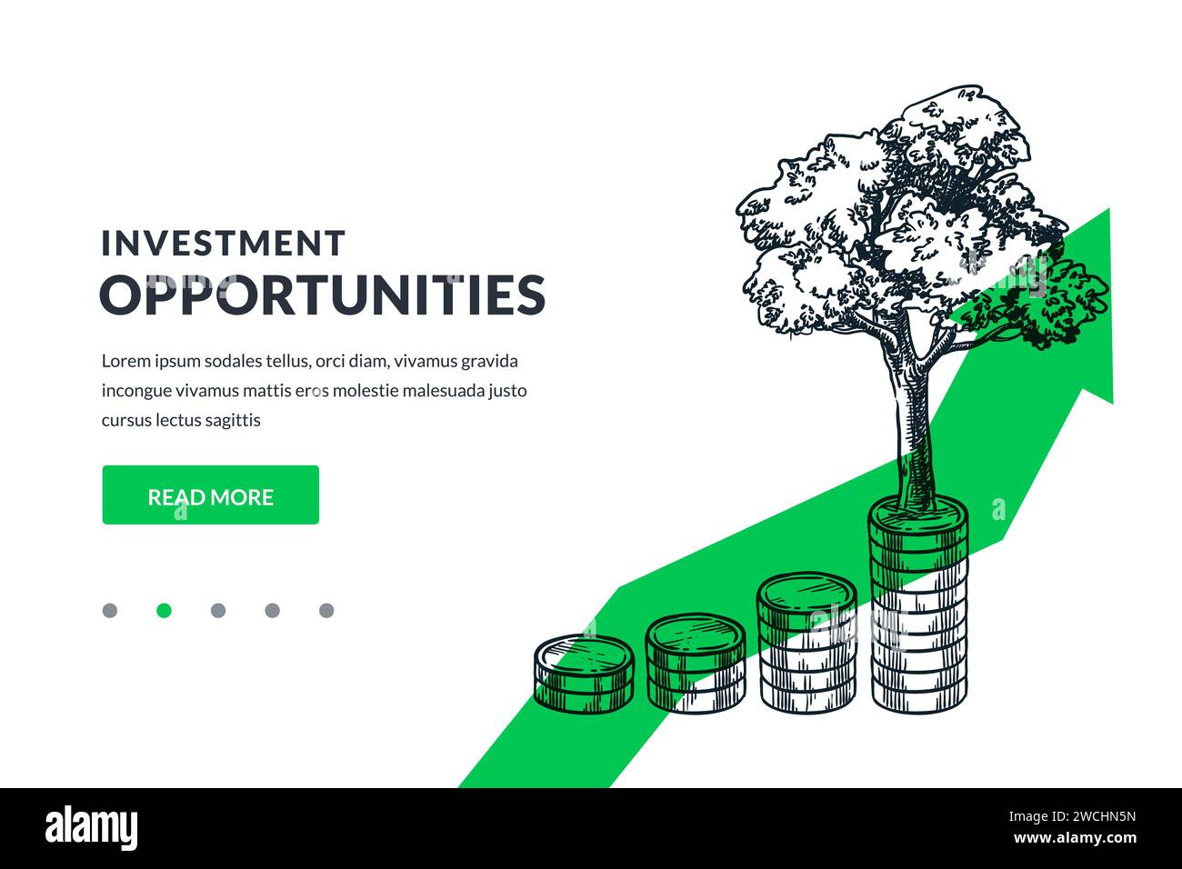 Stacks money growth arrow Stock Vector Images - Alamy