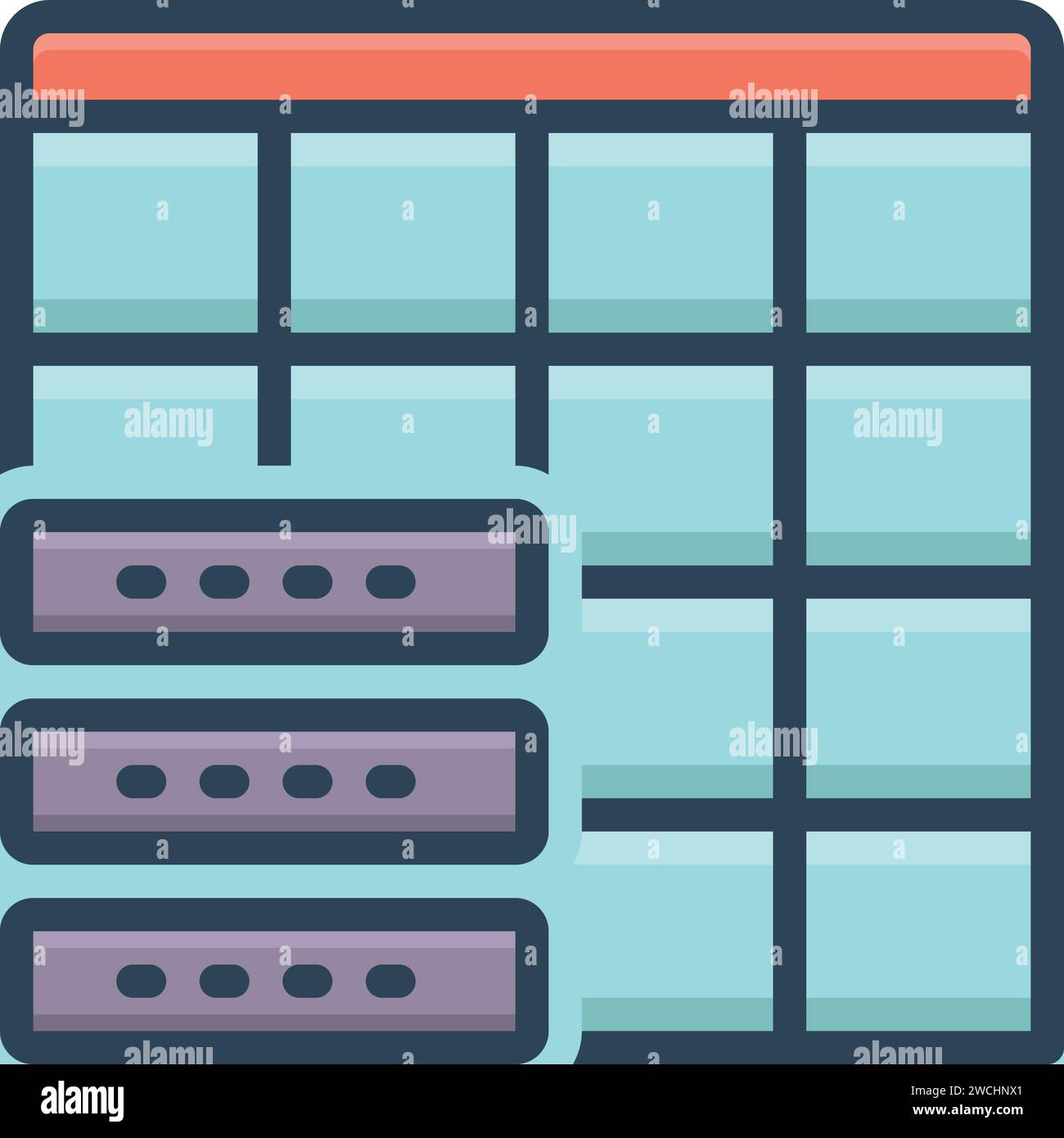 Icon for datatable,table Stock Vector Image & Art - Alamy