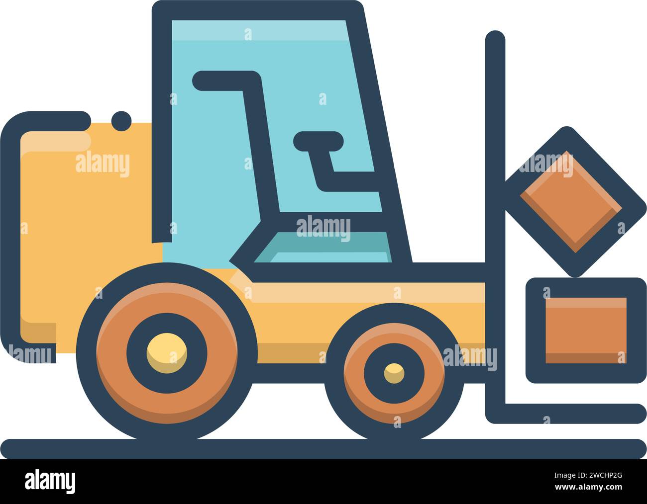 Fork lift truck construction Stock Vector Images - Alamy