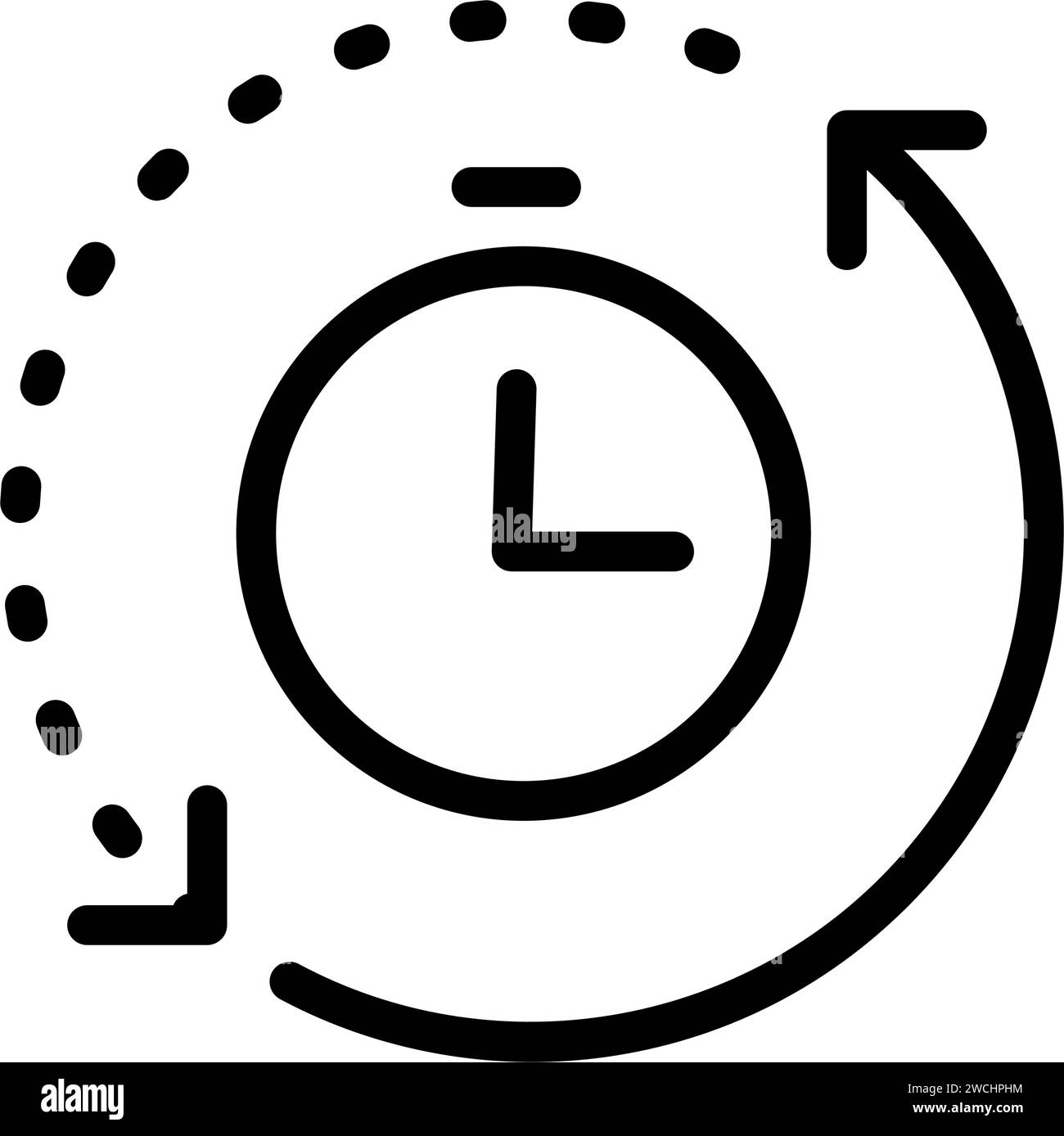 Time icon design. Task time icon in modern outline style design. Vector ...