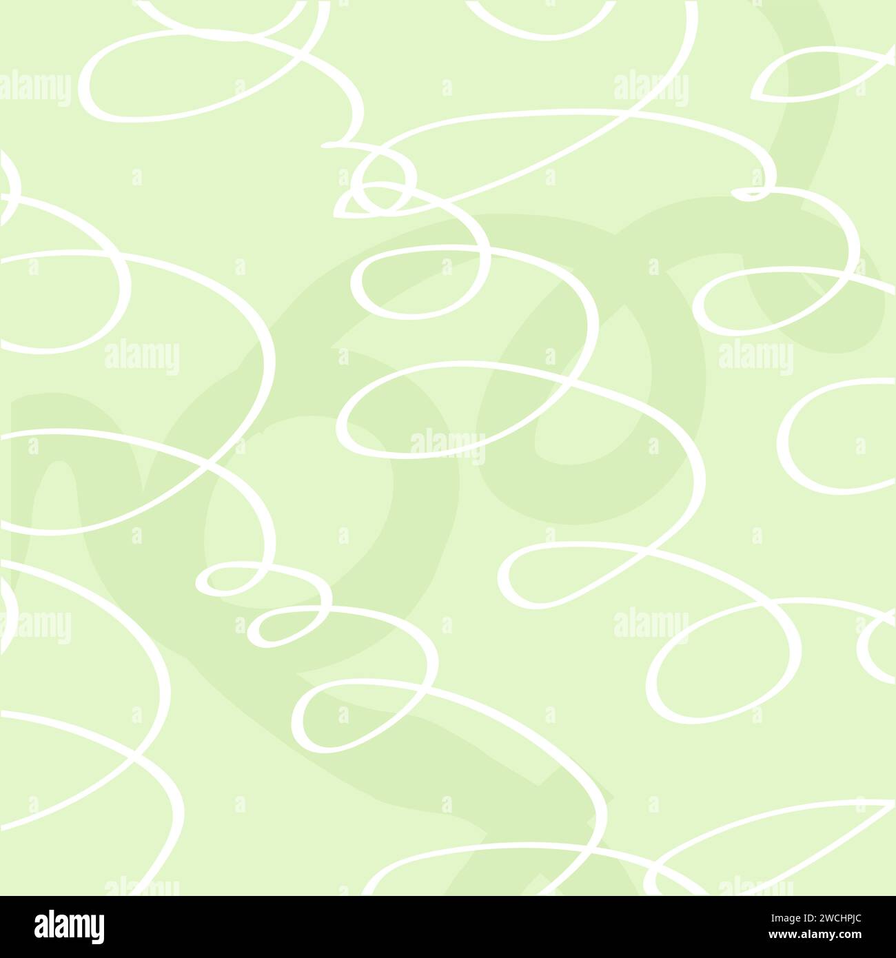 Hand drawn cute squiggle grid. doodle green, pale, white wavy pattern ...